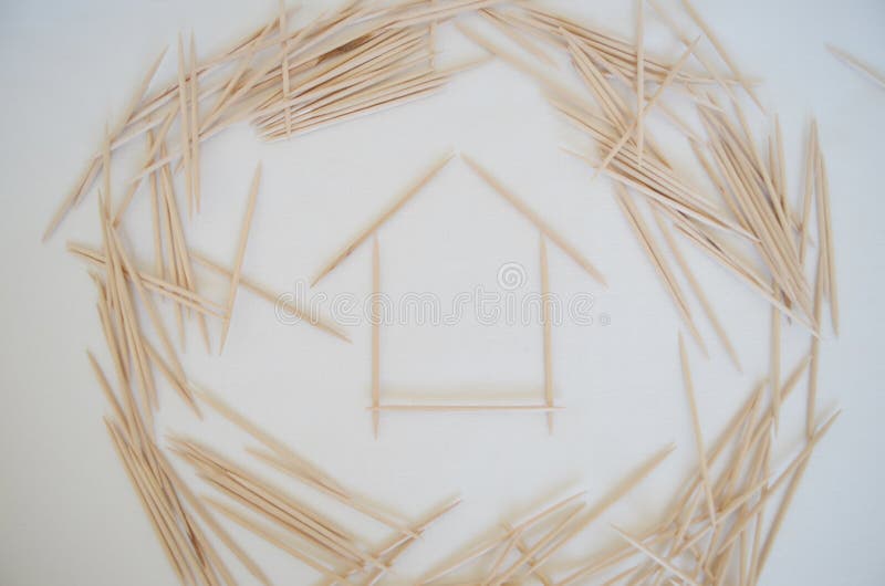 House of toothpicks stock photo. Image of round, designed - 57221910