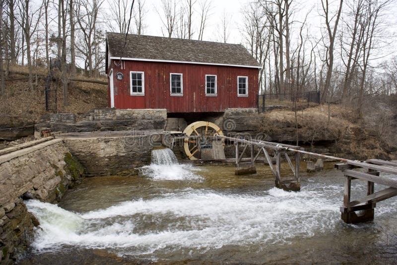 House at the Top of a Water Dam Stock Image - Image of water, flow ...