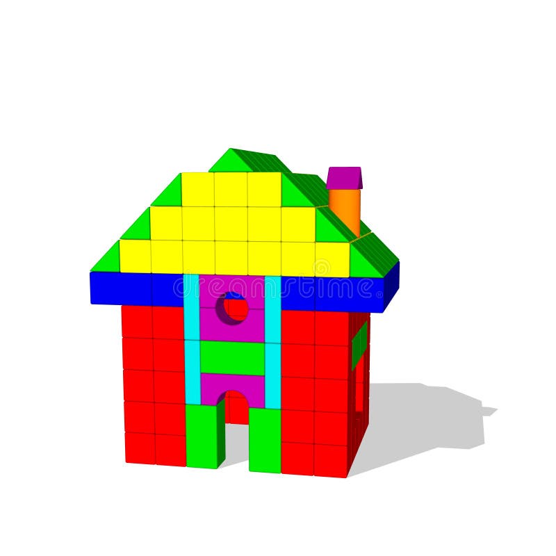 House from Toy Building Blocks.Vector Colorful Illustration. Fro Stock ... House from Toy Building Blocks.Vector Colorful Illustration. Fro Stock ...
