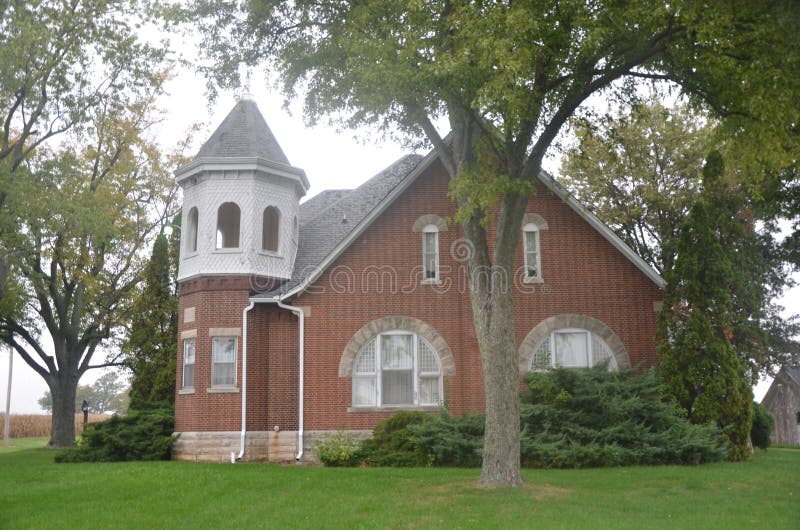 House with turret stock image. Image of round, home, unusual - 34129877