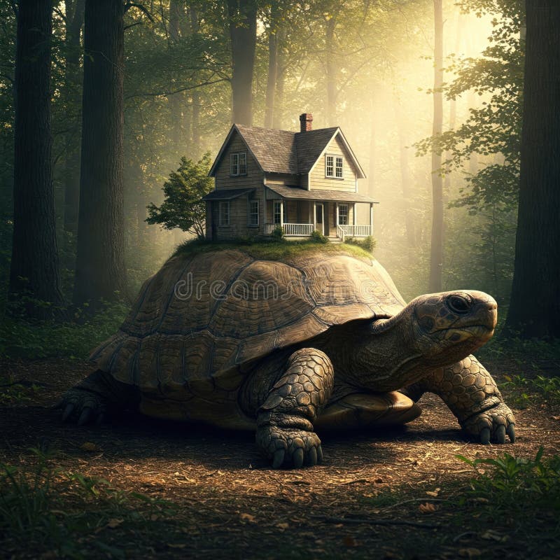 House Turtle Shell Forest Sunset Stock Photos - Free & Royalty-Free ...