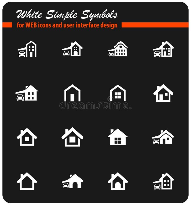 House type icon set stock illustration. Illustration of icon - 88885905