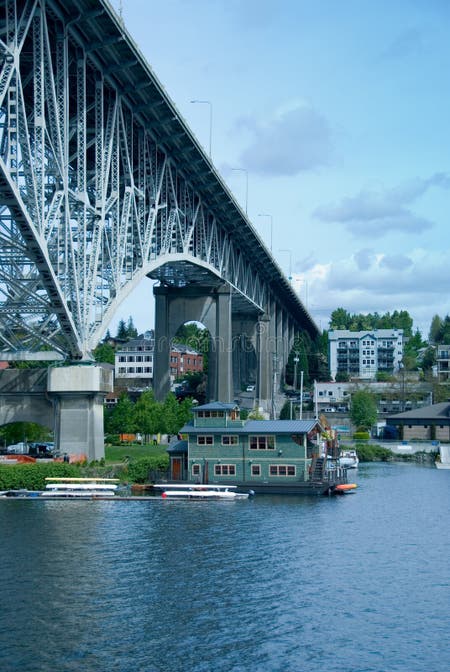 House Under the Bridge stock image. Image of canal, steel - 2377477