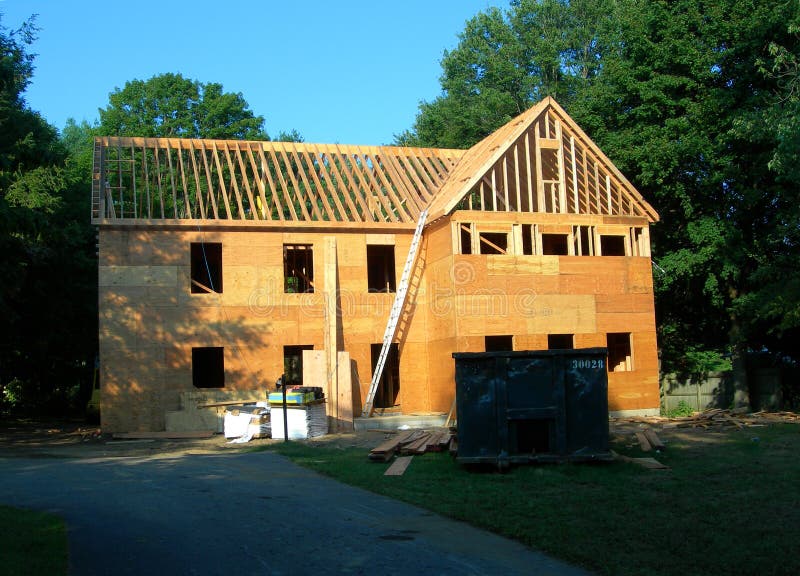 House under construction stock image. Image of house - 15855227