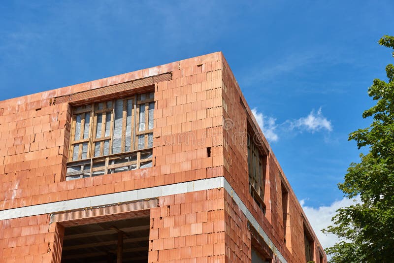 Brick House Construction stock photo. Image of brick - 249622324