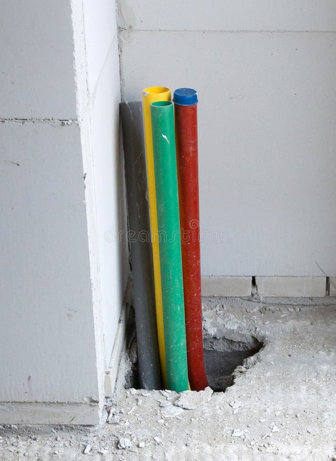 House Under Construction - Building a Fuse Box in a Home Stock Photo ...