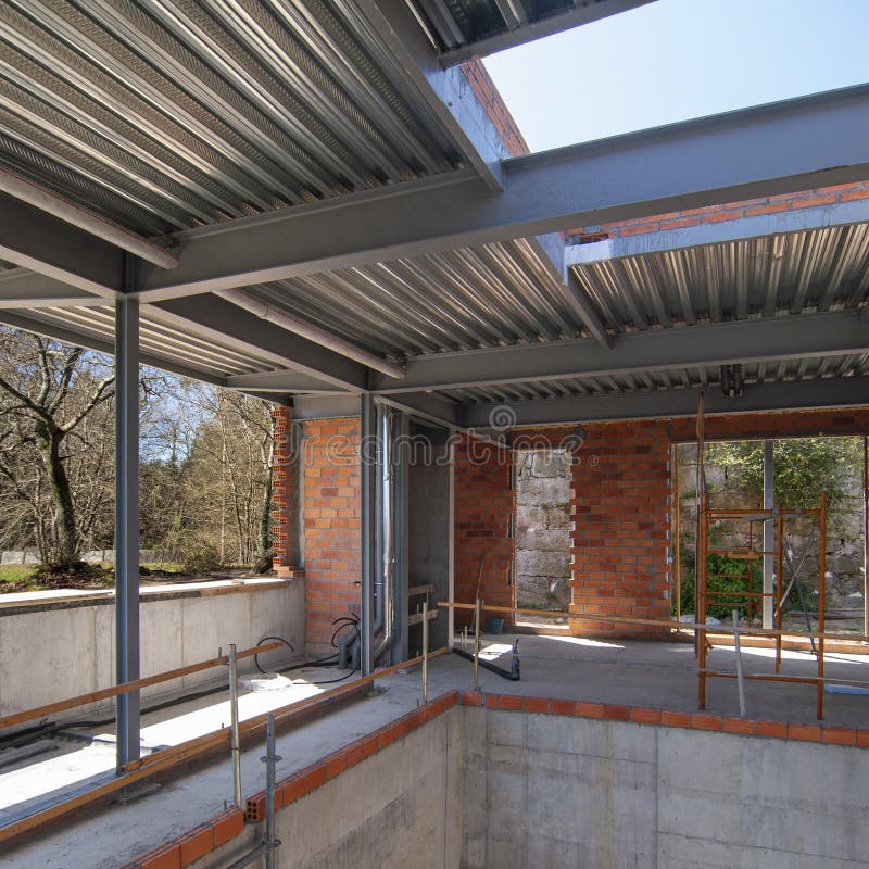 House under construction stock image. Image of construction - 313883867