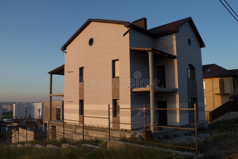 House Under Construction in a Modern Style from Environmentally ...