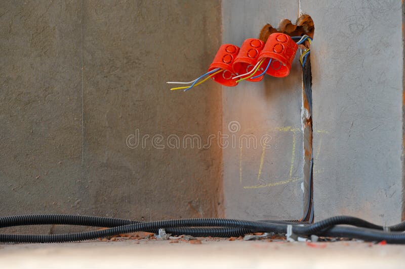 House under construction stock photo. Image of electricity - 39438626