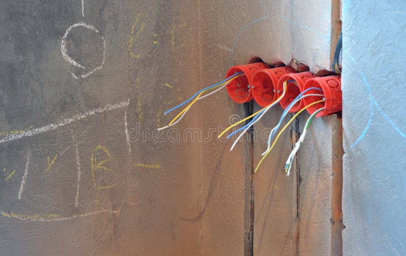 House Under Construction and Repair at Home. Electricity Stock Photo ...