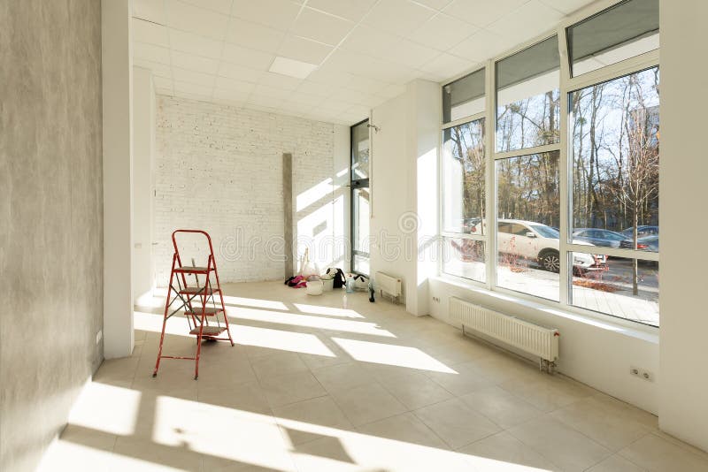 House Under Construction. Repair Room Stock Photo - Image of walls ...