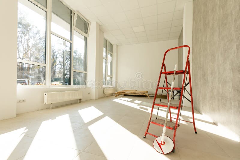 House Under Construction. Repair Room Stock Image - Image of ...