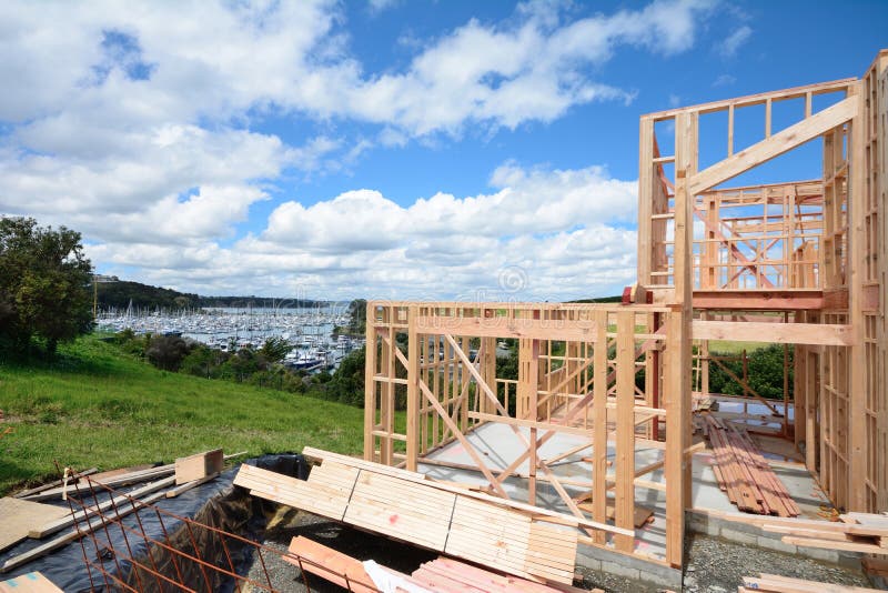 House under construction stock photo. Image of site, material - 46361906