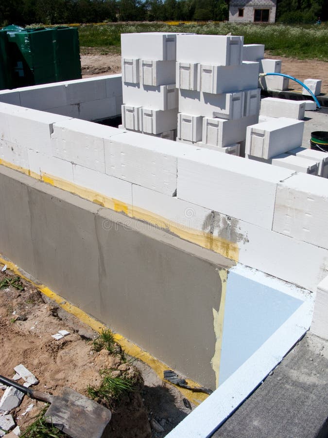Wall under construction stock photo. Image of cast, grey - 19458106