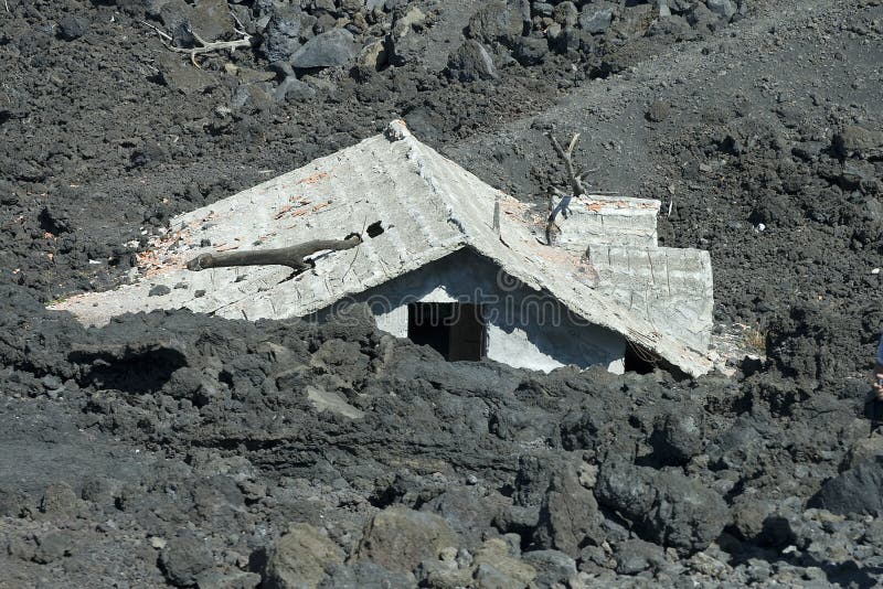 House under landslide stock image. Image of roof, accident - 8043935