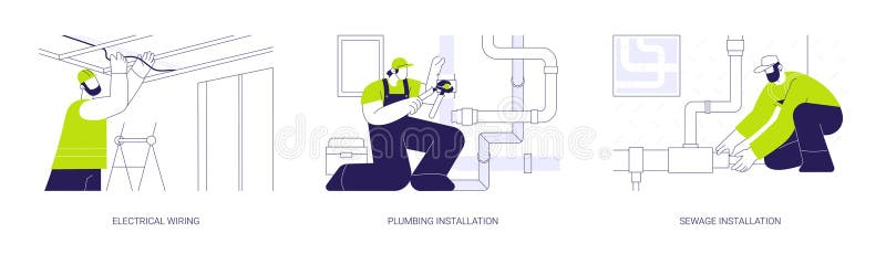 House Utility Infrastructure Abstract Concept Vector Illustrations ...