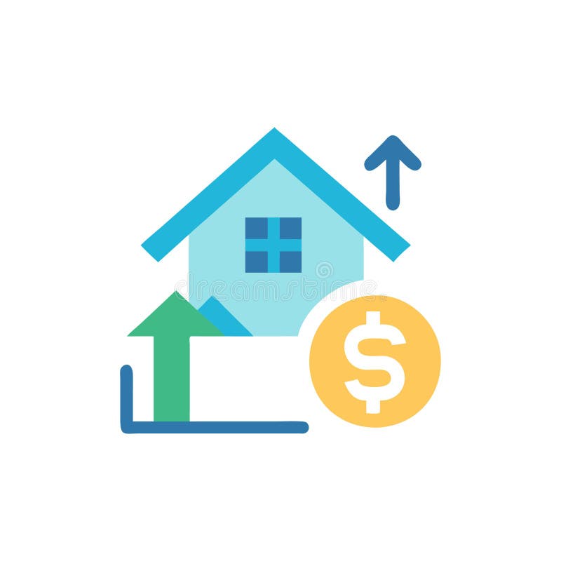 House Value Icon for Appraisals Stock Photo - Illustration of property ...