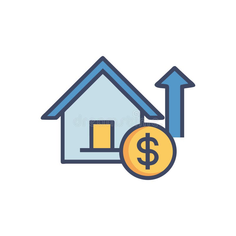 House Value Icon for Property Assessment Stock Photo - Illustration of ...