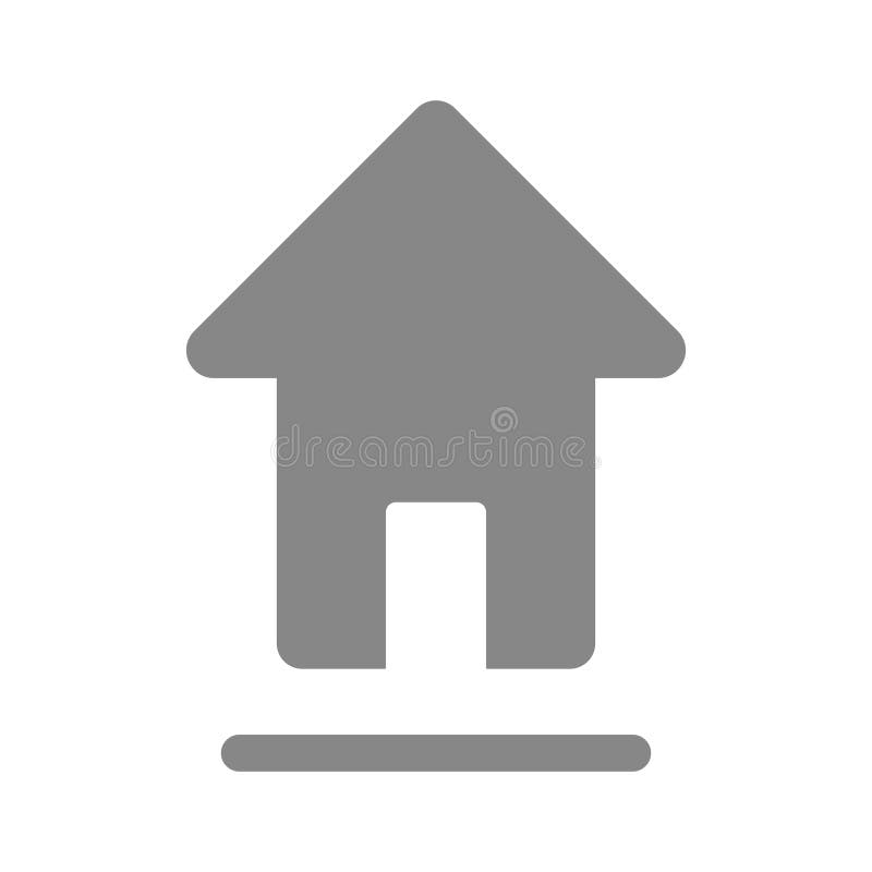 House Vector Icon. Gray Color Vector Hut. Home Button Icon. Vector Home ...