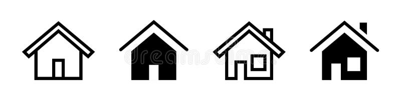 House Vector Icons. Vector Home Symbols Stock Vector - Illustration of ...