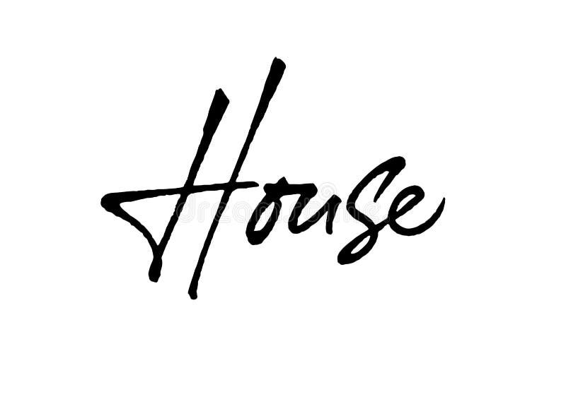 House vector lettering stock vector. Illustration of clothing - 138360437
