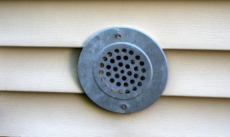 House Ventilation Grill on Wall Facade. Stock Photo - Image of barrier ...