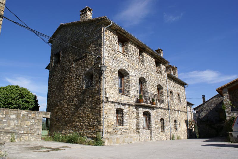 House in Village of Arro , Pyrenees Stock Photo - Image of plain ...