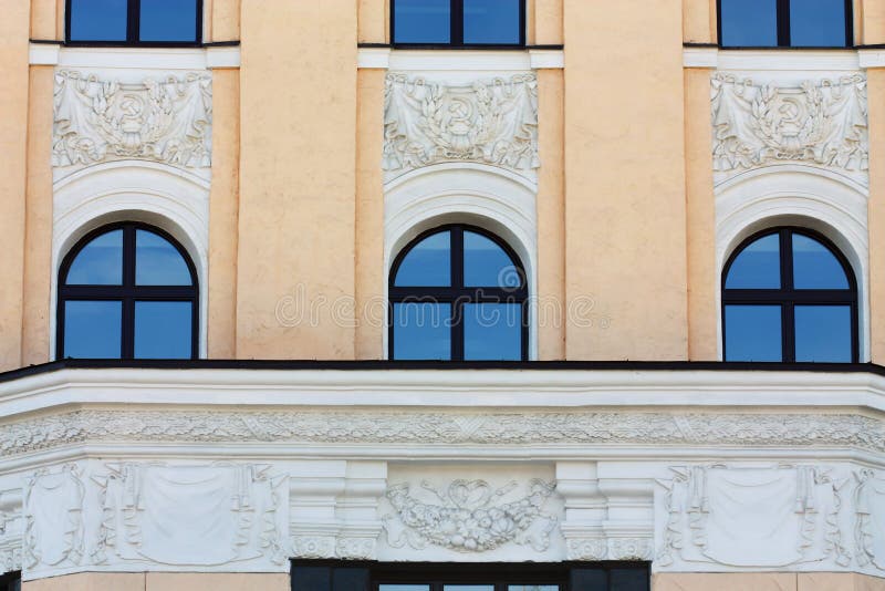 House wall stock photo. Image of moulding, arch, basrelief - 39792308