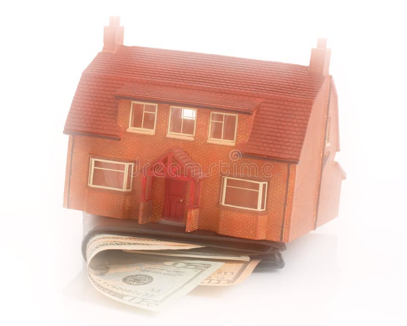 House and wallet stock image. Image of residential, dollars - 3983823