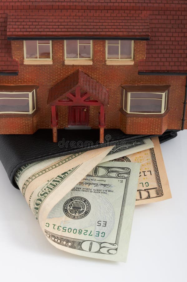 House and wallet stock photo. Image of bills, business - 3983842