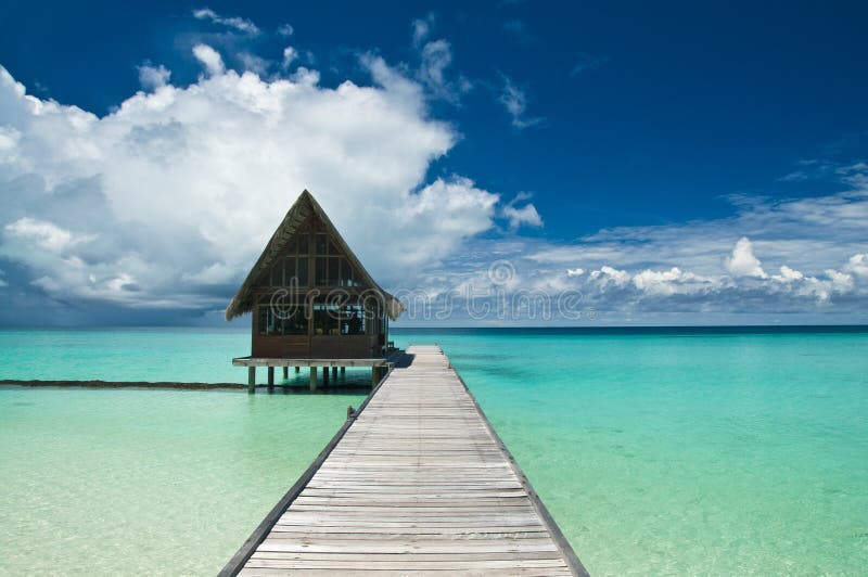 House on water stock photo. Image of vacation, seaside - 27671252