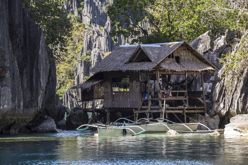 House on the Water in the Philippines Stock Image - Image of coral ...