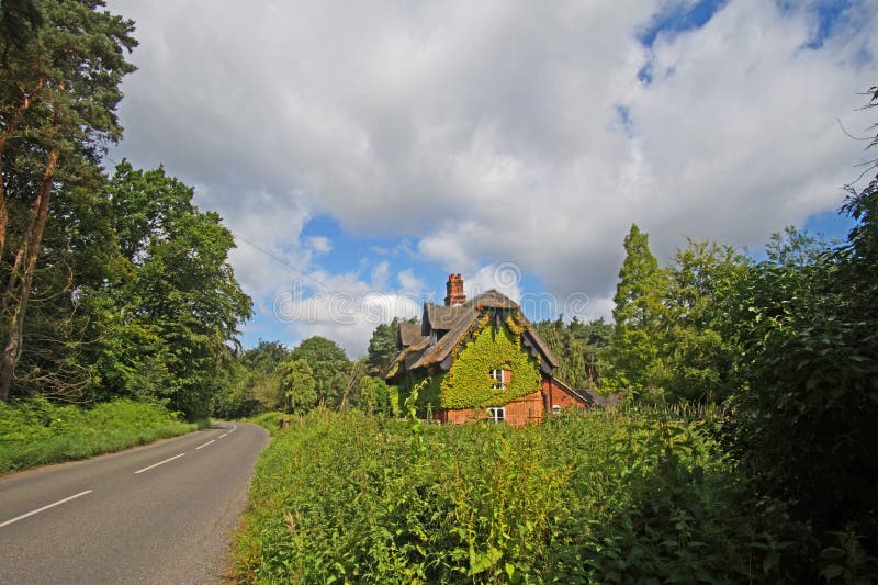 House on the Way in Suffolk Stock Photo - Image of road, clouds: 207872940