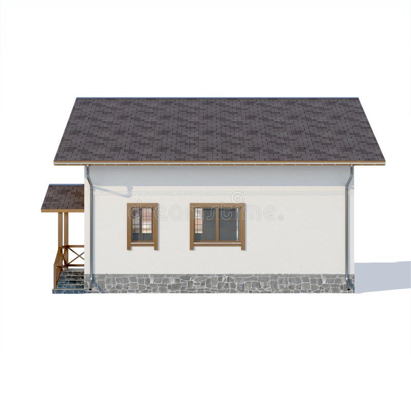 House on a White Background Stock Illustration - Illustration of ...