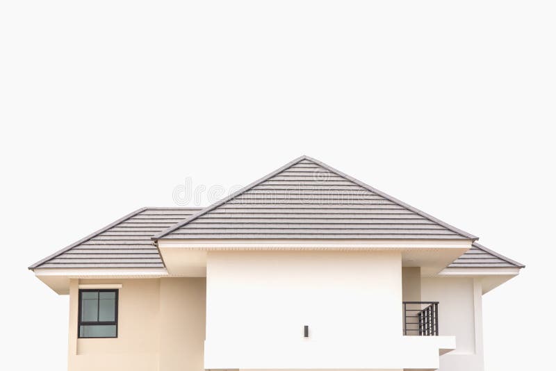 Roof on white background stock image. Image of modern - 77747441