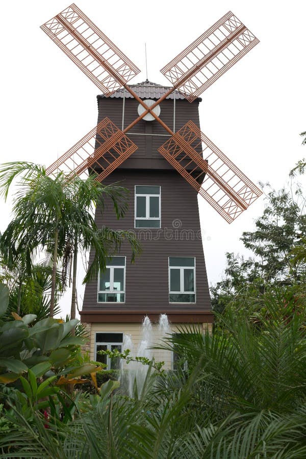 House with wind turbine stock photo. Image of nature - 38772652