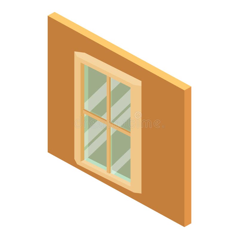 House Window Icon, Isometric Style Stock Vector - Illustration of ...