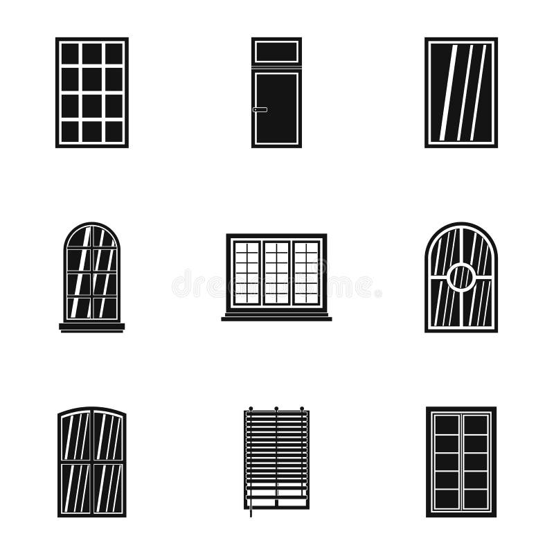 House with One Window Icon, Black Monochrome Style Stock Illustration ...