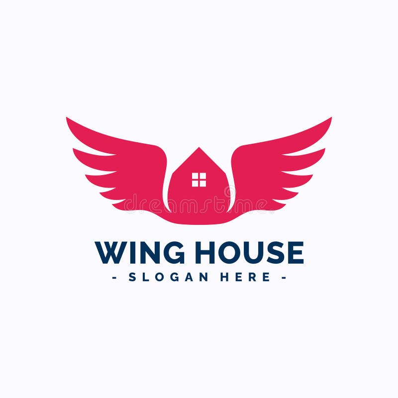 House Wing Logo Design Template Stock Illustration - Illustration of ...