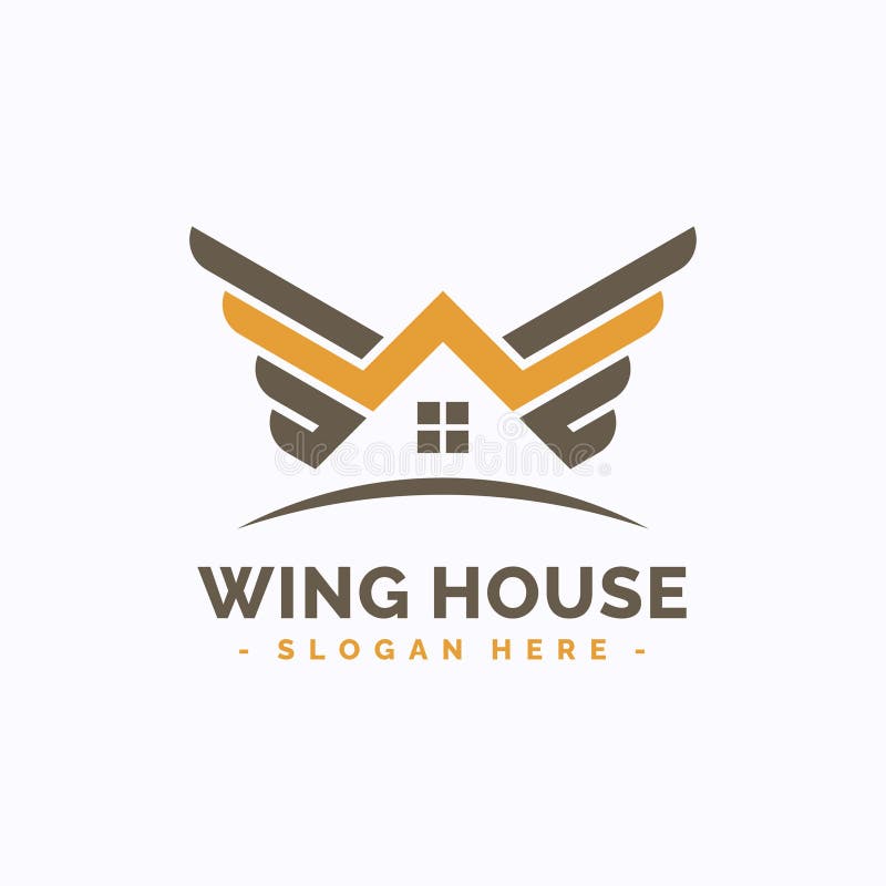 House Wing Logo Design Template Stock Illustration - Illustration of ...