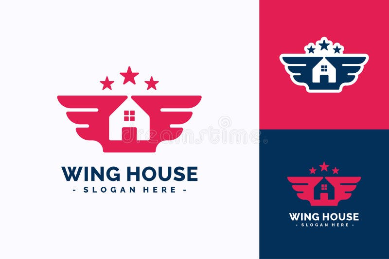 House Wing Logo Design Template Stock Vector - Illustration of template ...