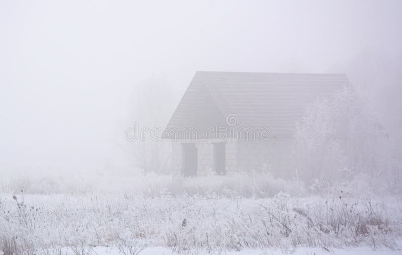 New Construction of the Foam Block House Building with Metal Tile Roof ...