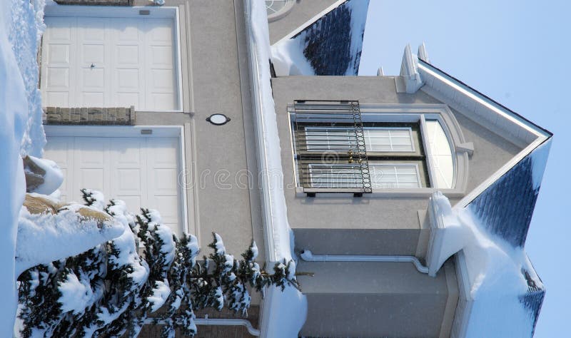 Bay window in a new house stock image. Image of entrance - 4546333