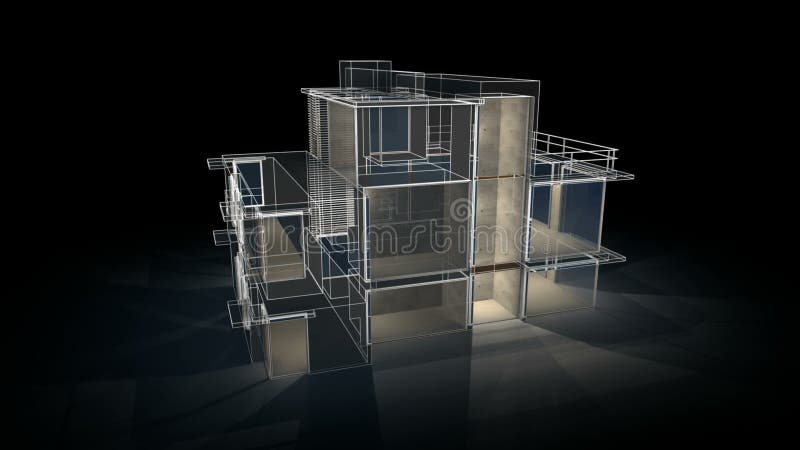 Sketching House Plan, Architecture Drawing Buildings by Pencil. Stock ...
