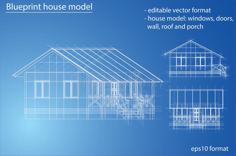 House Wireframe Structure. Vector Stock Vector - Illustration of idea ...