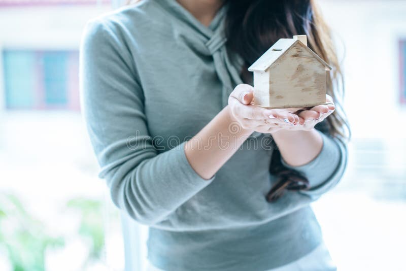 House in Women Hands.the Best Choice of House Stock Photo - Image of ...