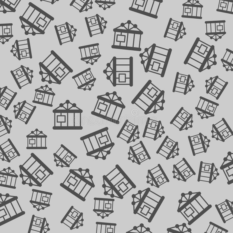 House Wooden Frame with Foundation Solid Seamless Pattern, Construction ...