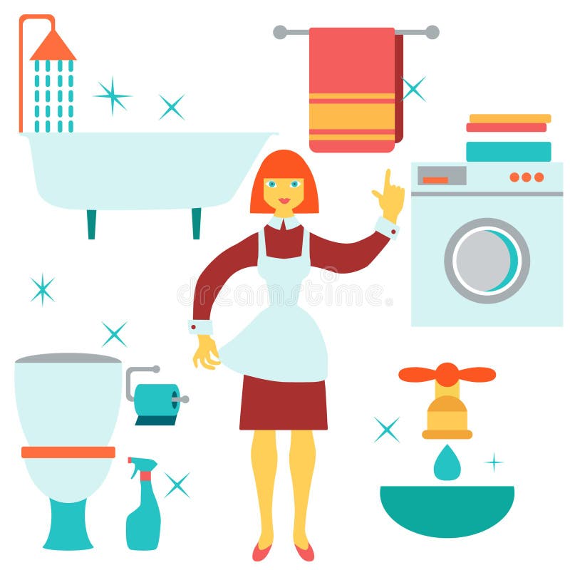 House Work Concept. Vector Illustration. Flat Stock Vector ...