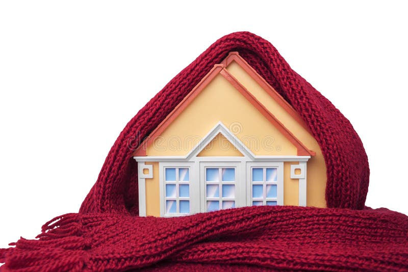 House Is Wrapped In A Scarf. Stock Photo - Image of additional ... House Is Wrapped In A Scarf. Stock Photo - Image of additional ...