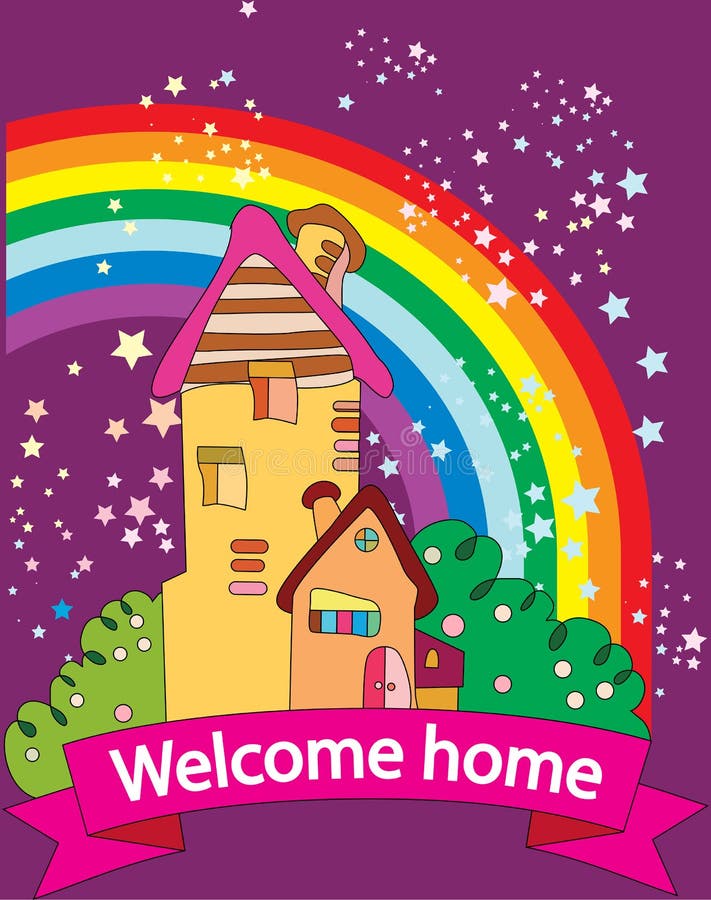 Rainbow Welcome Home Stock Illustrations – 58 Rainbow Welcome Home ...